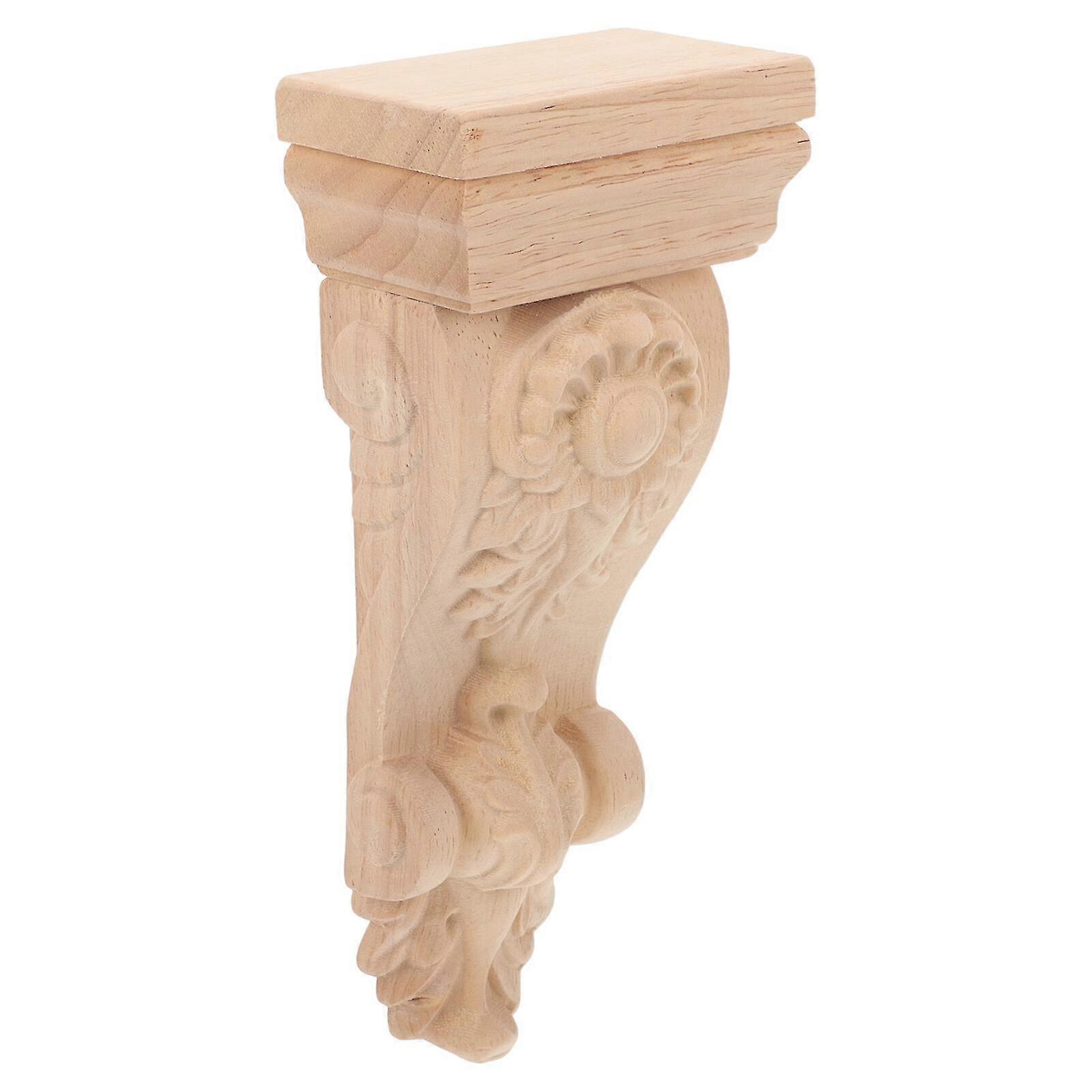Wood Carved Applique Wooden Corner Onlay Decorative Roman Column Wall ...