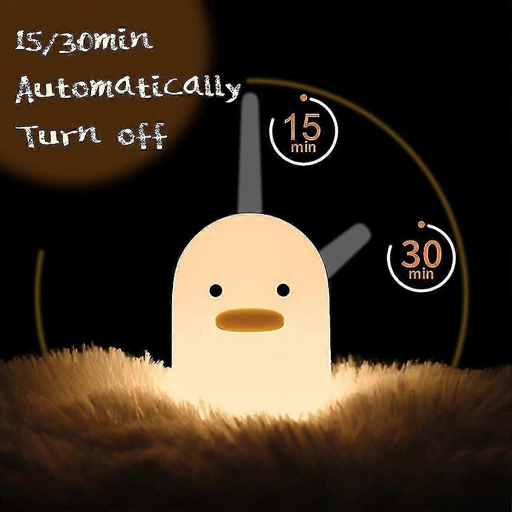 Led Duck Night Light Usb Bedside Silicone Sleeping Lamp Touch Control W ...