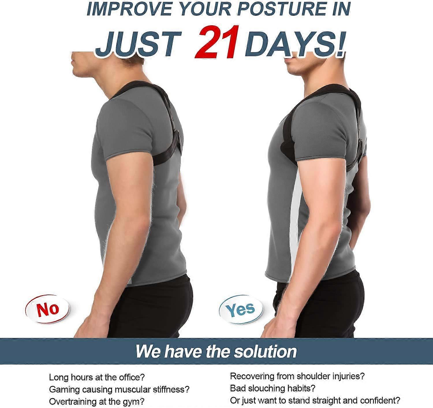 Posture Corrector Posture support Brace Adjustable Straight Strap for ...