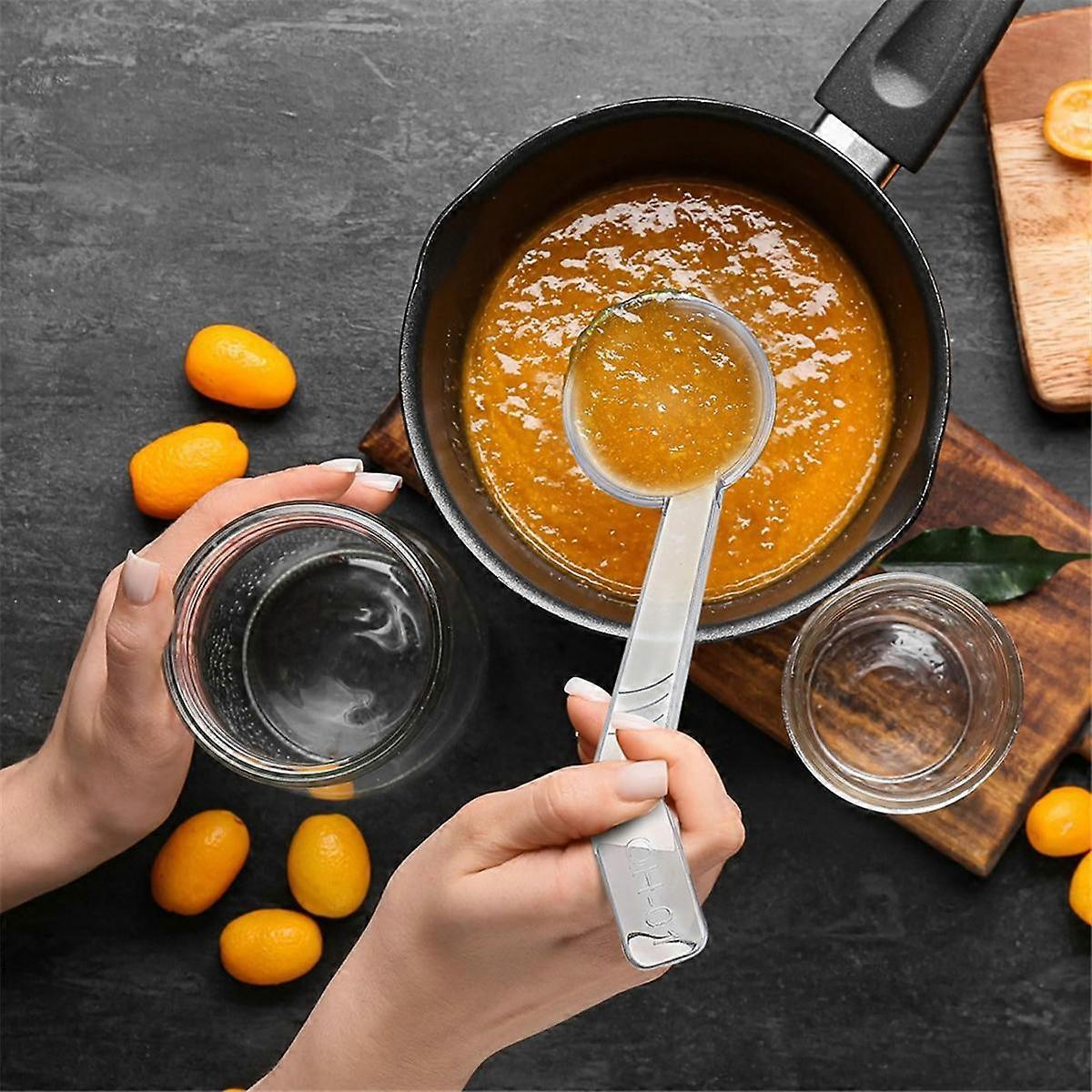 10 Pieces 7.8Inch 1Oz Clear Small Ladle Mini Ladle for Sauce Long ...