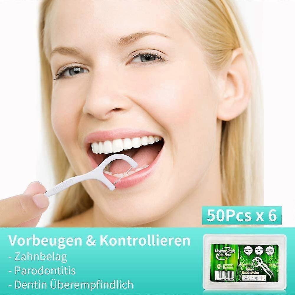 300 Pieces Dental Floss, Dental Floss Sticks Disposable Oral Cleaning ...