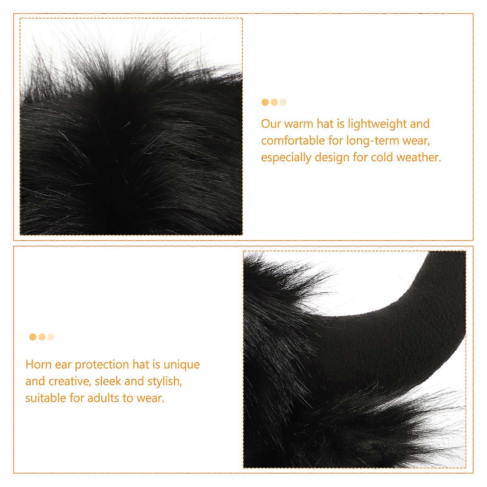 Animal Hat Animal Theme Horn Hat Thermal Plush Cap Fancy Dress Party ...