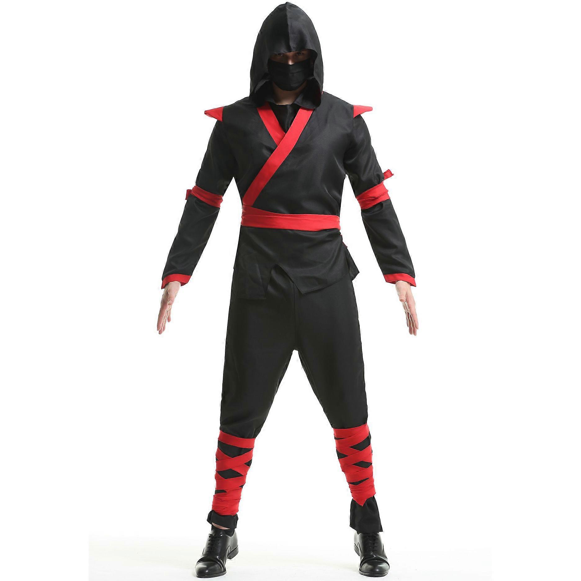 M-Xl Halloween Men's Warrior Costume Ninja Costume Fighter Stealth ...