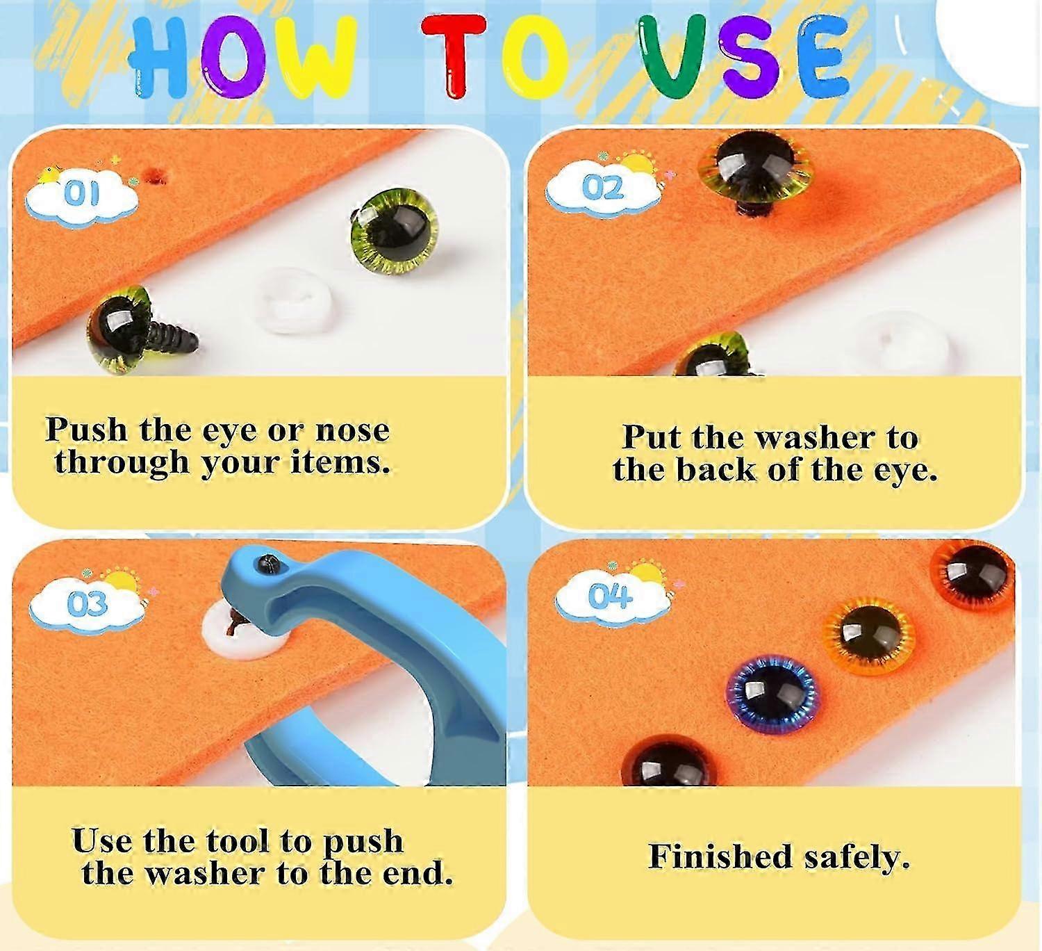 Safety Eye Tool Auxiliary Tool for Attaching Safety Eyes for Crocheting, Safety Eyes Crochet ...