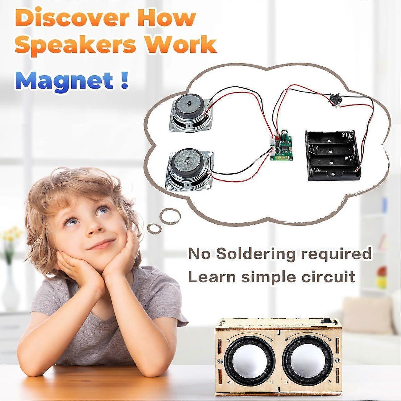 SBSG STEM Science Kits for Kids Age 8-12, Build Your Own Bluetooth Speaker - Teen Boys Gifts for ...