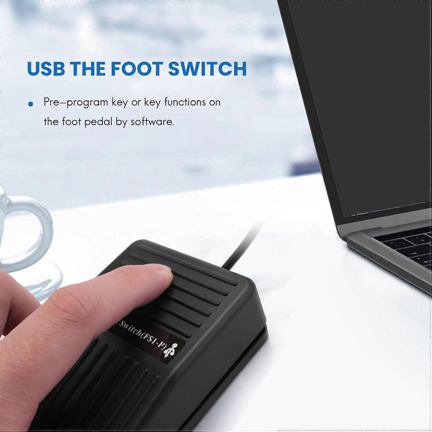 PC USB Foot Switch Keyboard Pedal | Fruugo UK