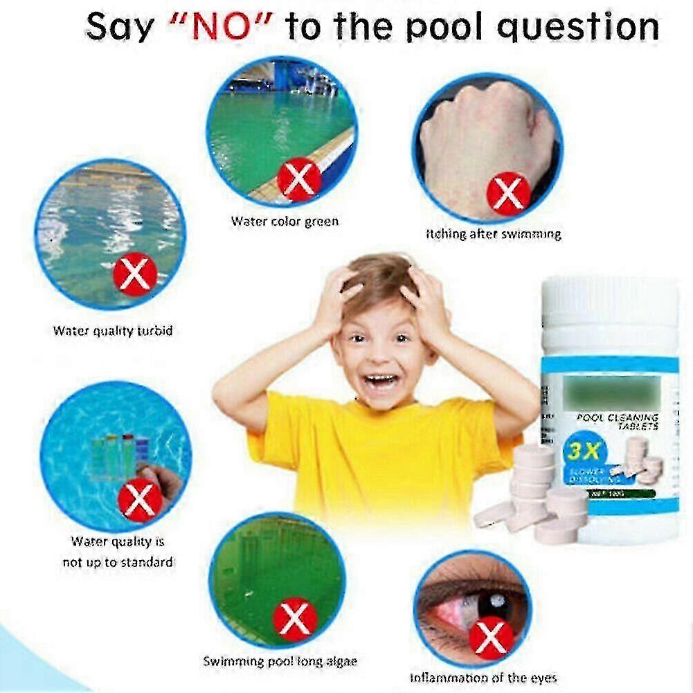 Pool Cleaning Tablets for Crystal Clear Water, UV Protection & Safe ...
