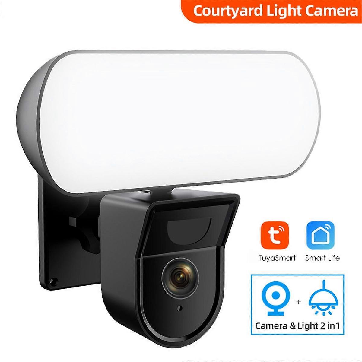Tuya 3MP Floodlight Camera WiFi Garden Wall Lamp Outdoor Waterproof ...