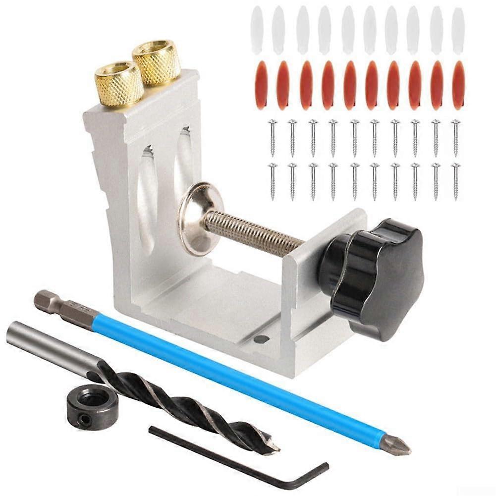 Pocket Hole Jig Adjustable 15Degree Drill Angle Locator And Hole Drill ...