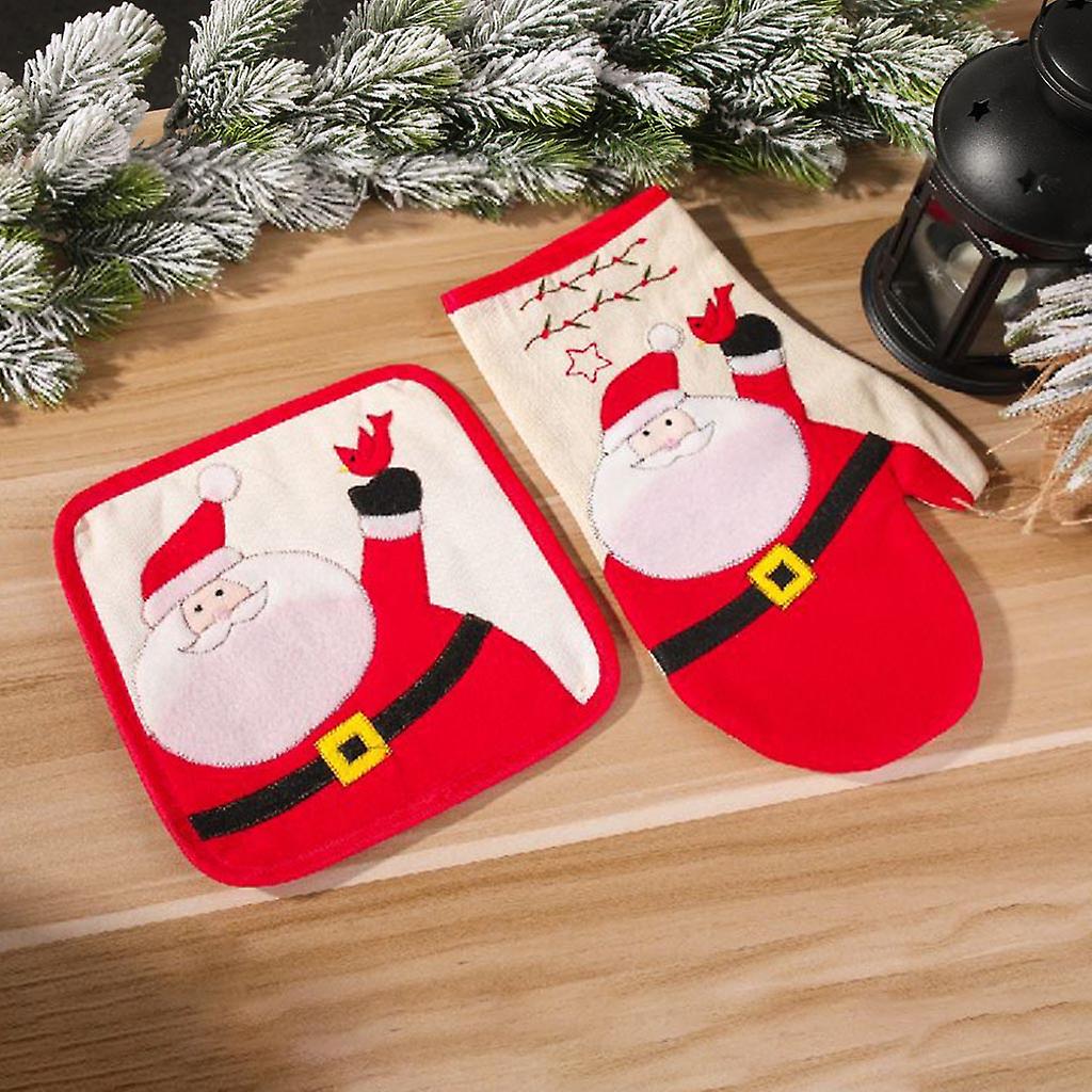 Christmas Oven Mitts and Pot Holders Sets for Kitchen for Cooking ...