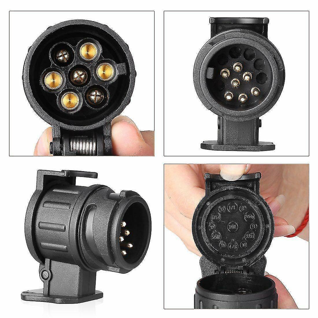 13 Pin To 7 Pin Trailer Adapter For European Standard Socket Trailer ...