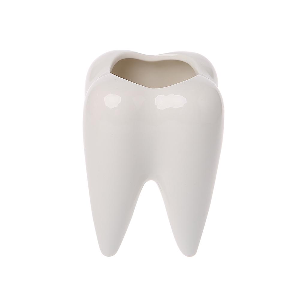 Tooth Shape Ceramic Flower Pot Green Succulent Planter Cactus Container ...