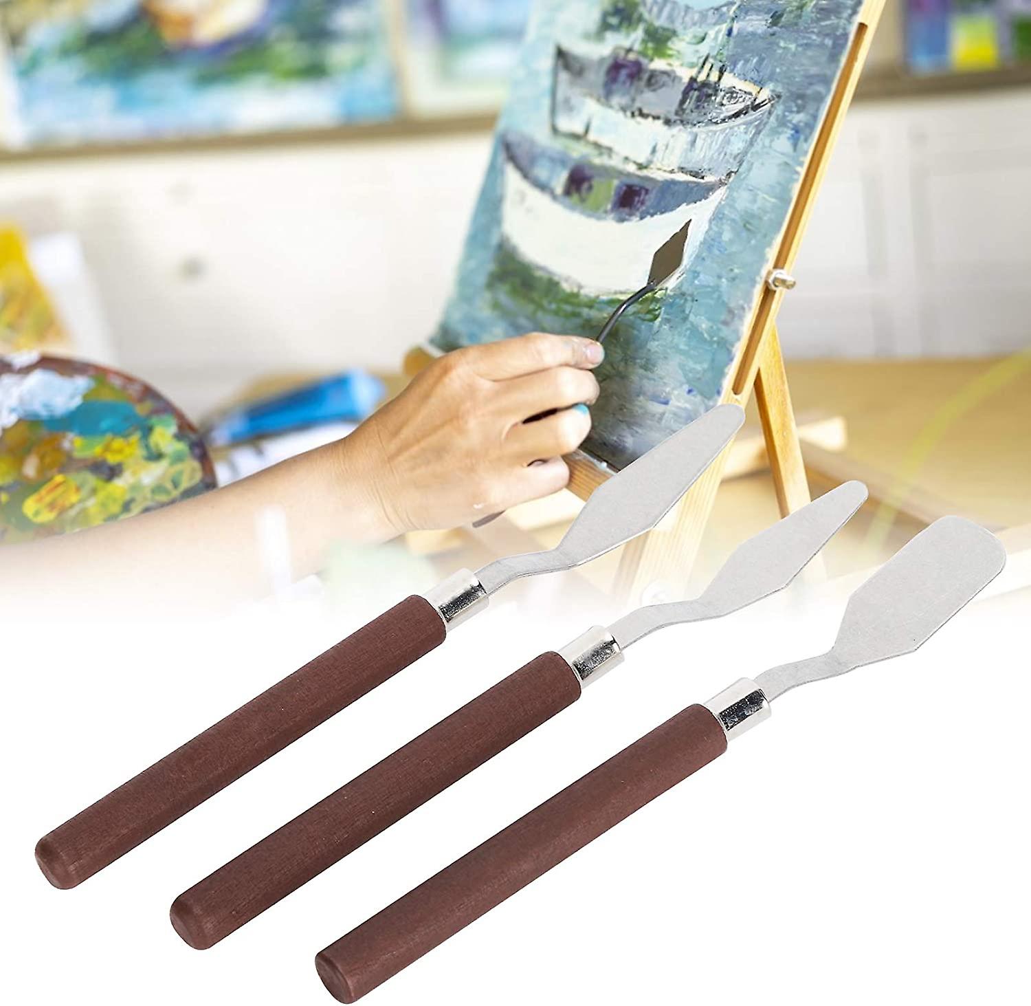 Palette Knife 3pcs, Stainless Steel Palette Knife for Acrylic Painting ...