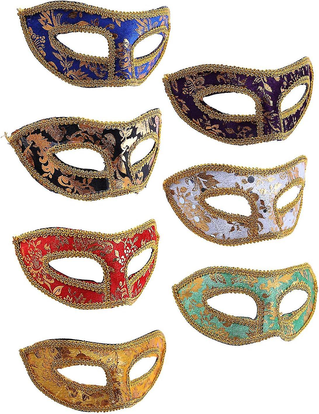 14pcs Masquerade Masks,half Face Mardi Gras Masquerade Mask Venetian ...