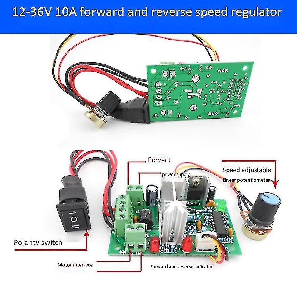 Pwm Dc Motor Speed Controller Switch Dc 20a Current Regulator 10-60v ...