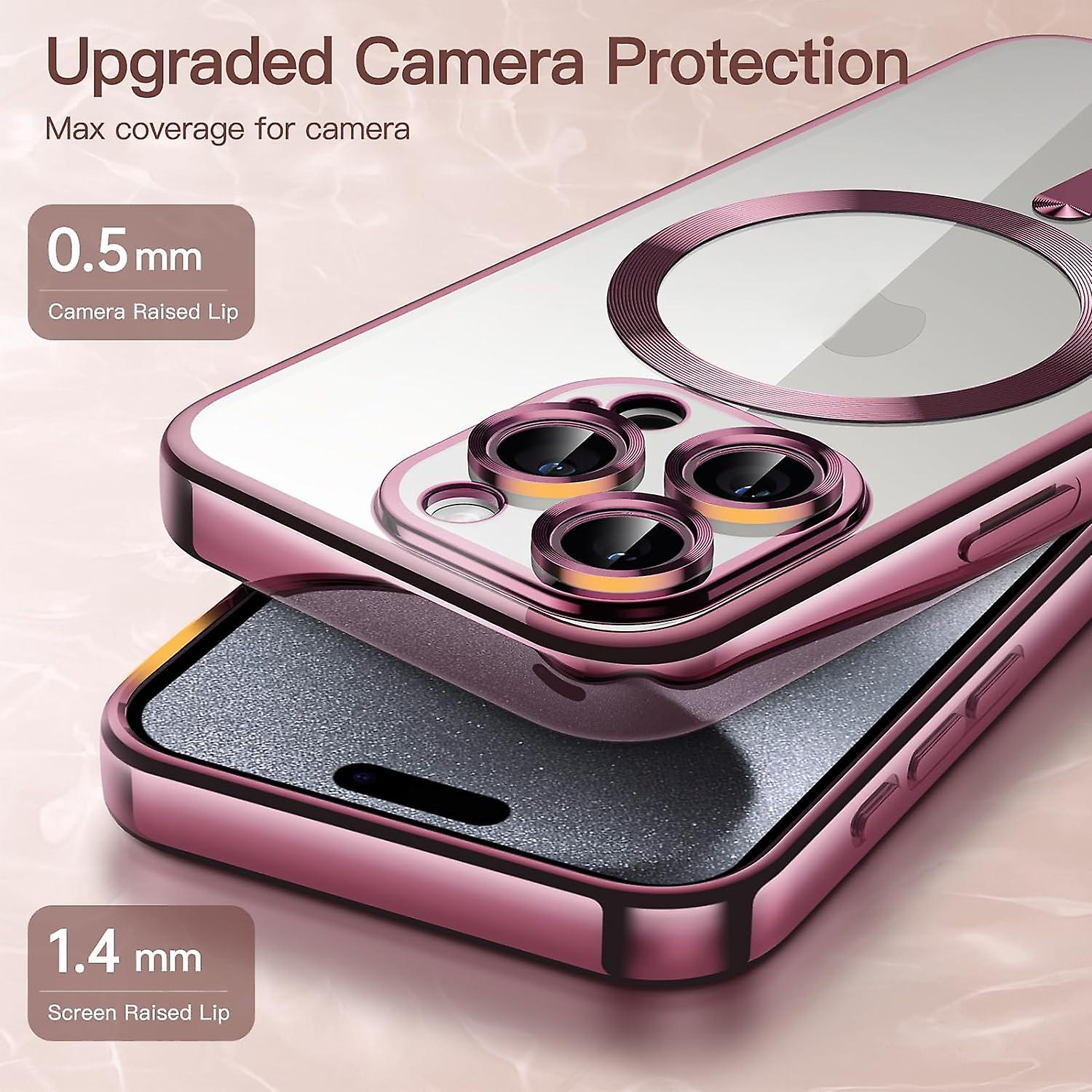 For iPhone 14 Pro Magsafe Magnetic Transparent Electroplated TPU Phone ...