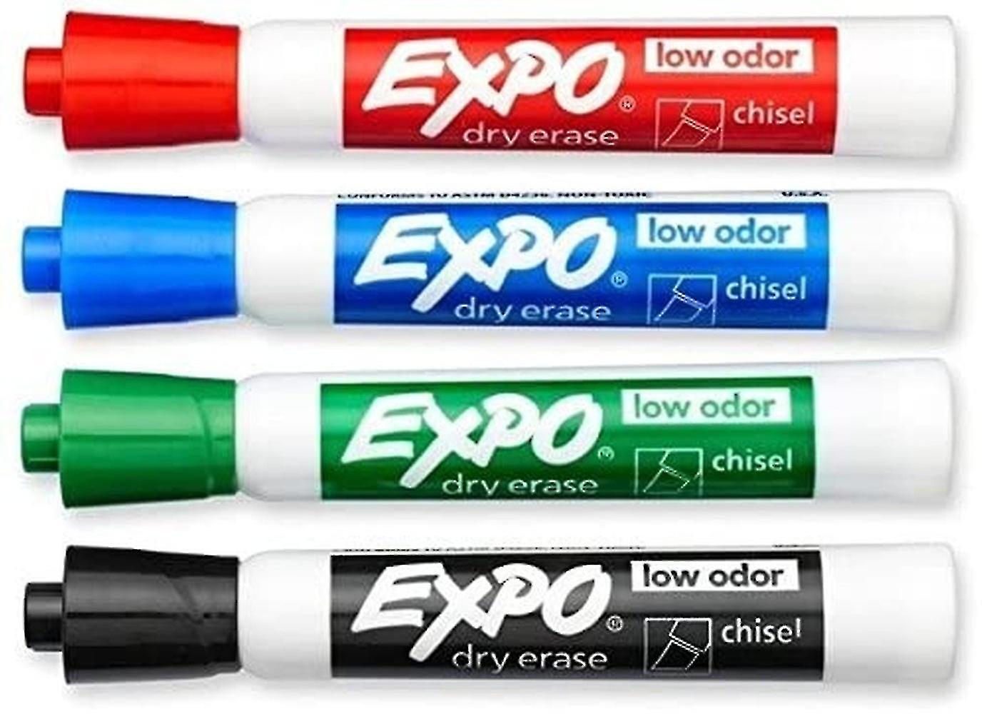 Expo Low-odor Chisel Point Dry Erase Marker Set, Designed For ...