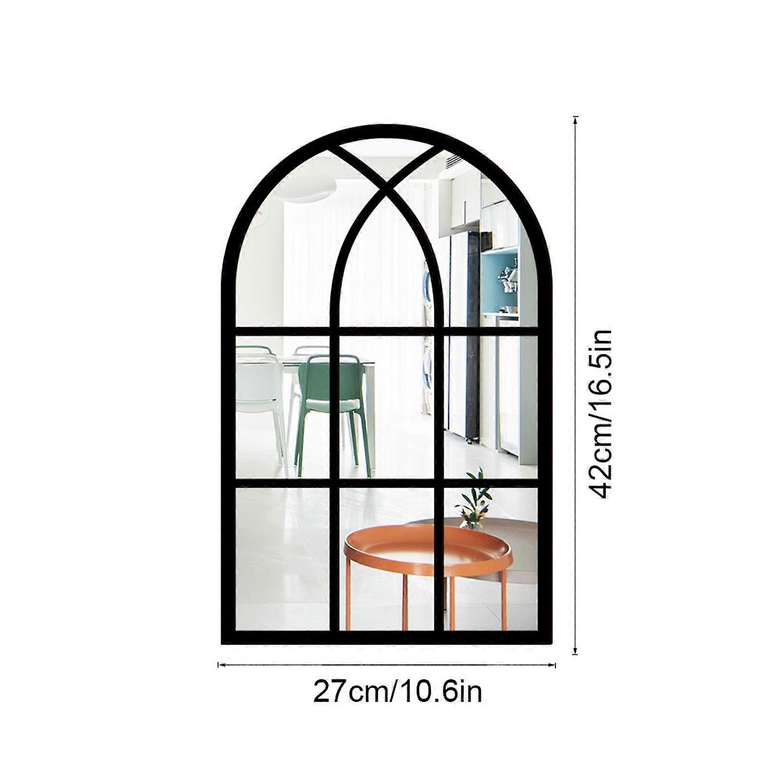Arched Window Pane Mirror Wall Mounted Decorative Mirror for Vanity ...