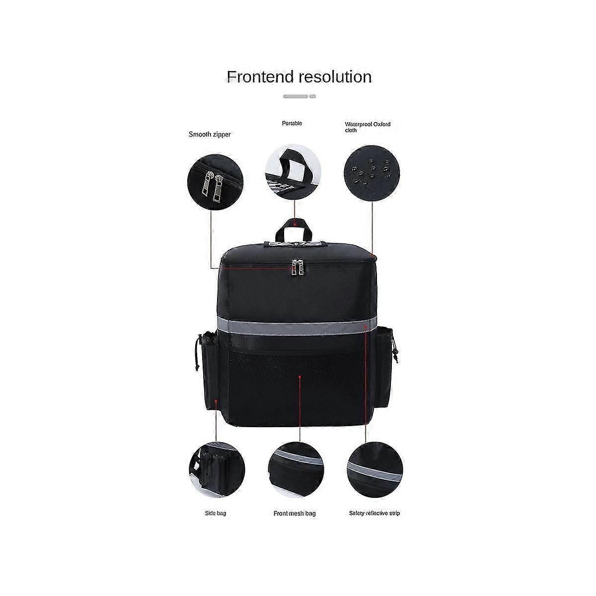 Food Delivery Backpack Pizza Delivery Bag Insulated Delivery Bag For ...