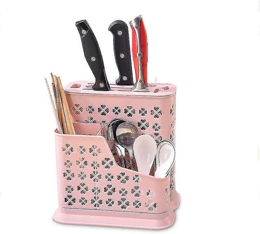 Plastic Cutlery Holder For Kitchen Utensils Pink | Fruugo UK