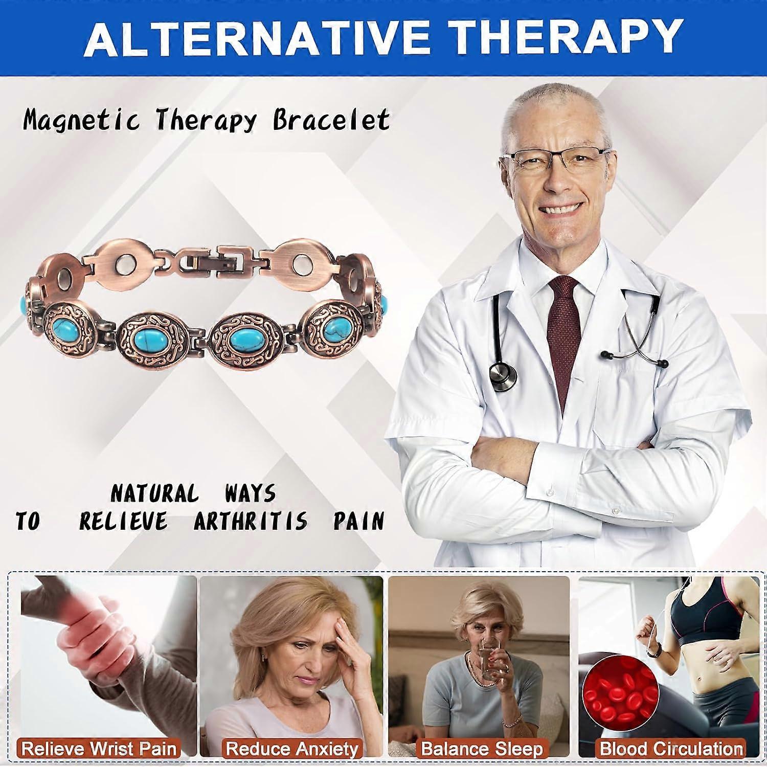 Copper Bracelet for Women for Arthritis and Joint, Pure Solid Copper Lymph Detox Magnetic ...