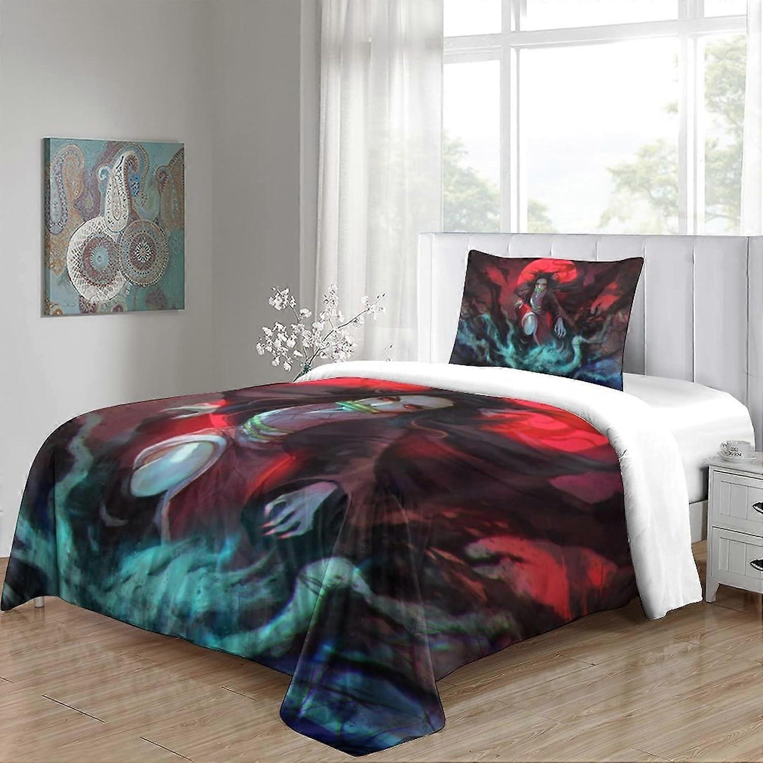 Kamado Nezuko Demon Slayer Sängkläder Set Påslakan Set 3D-tryckt ...