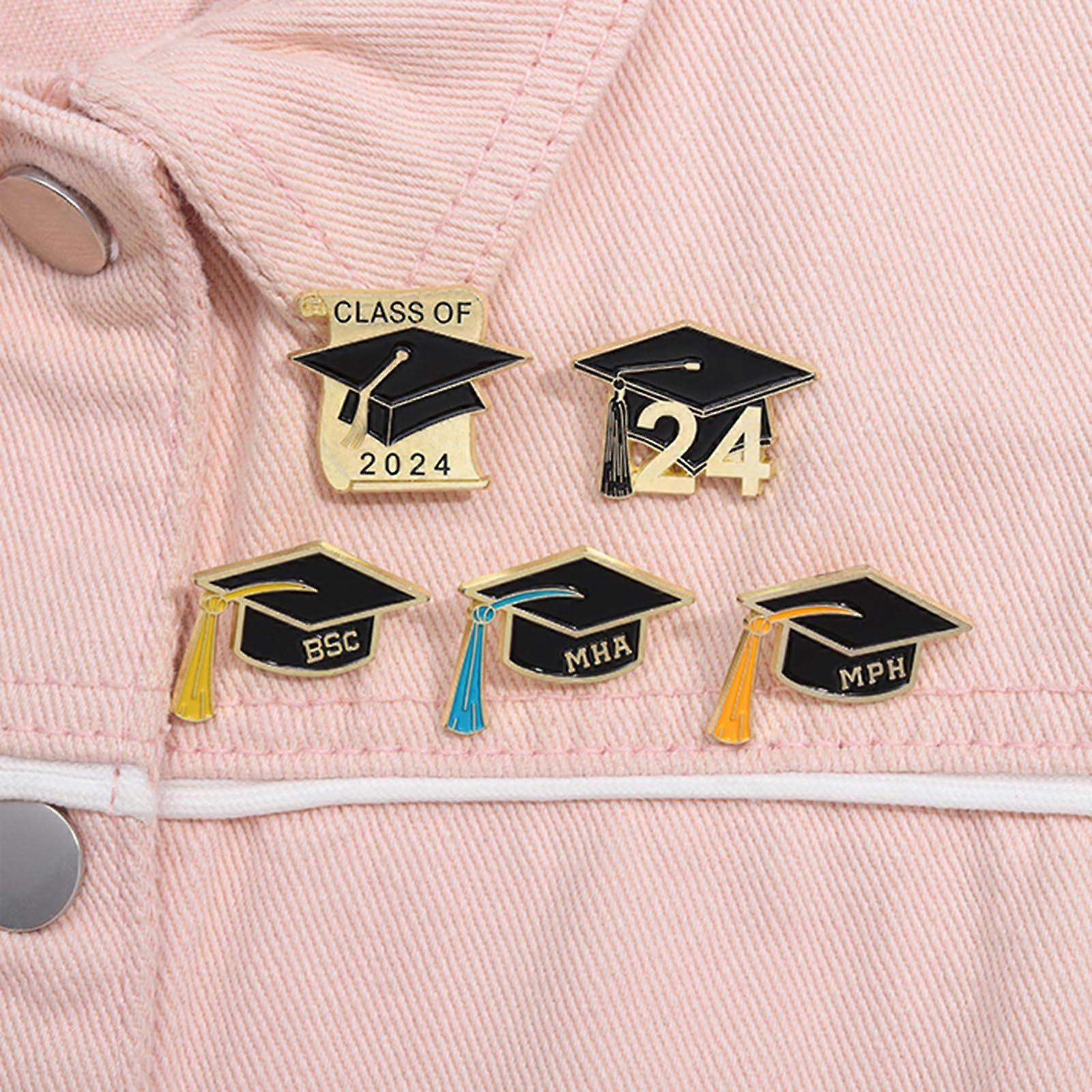 Graduation Enamel Pins Set, Book Flower Graduation Cap and School ...