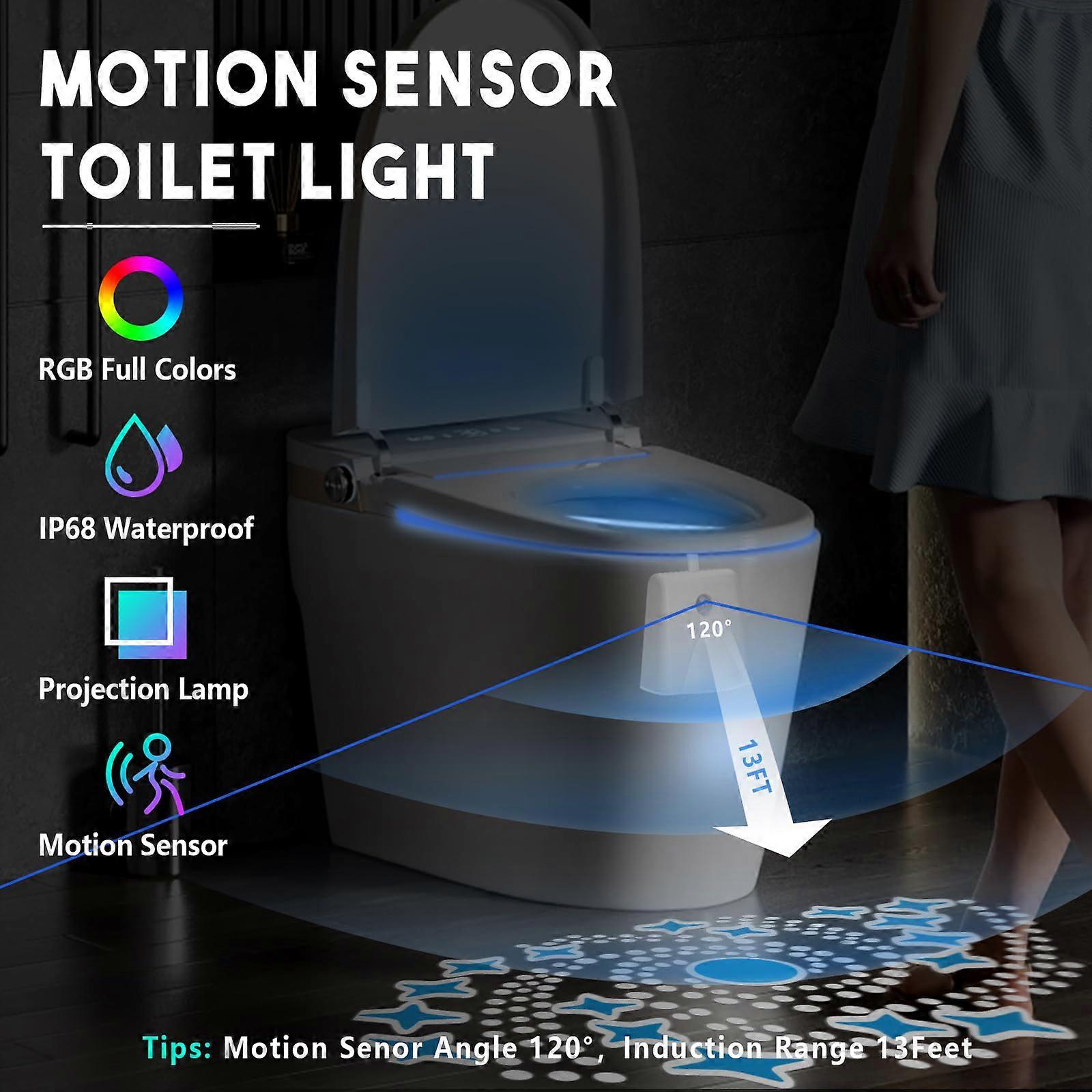 Toilet Nights Lights ,Motion Sensor Activated LED Projection Nightlight ...