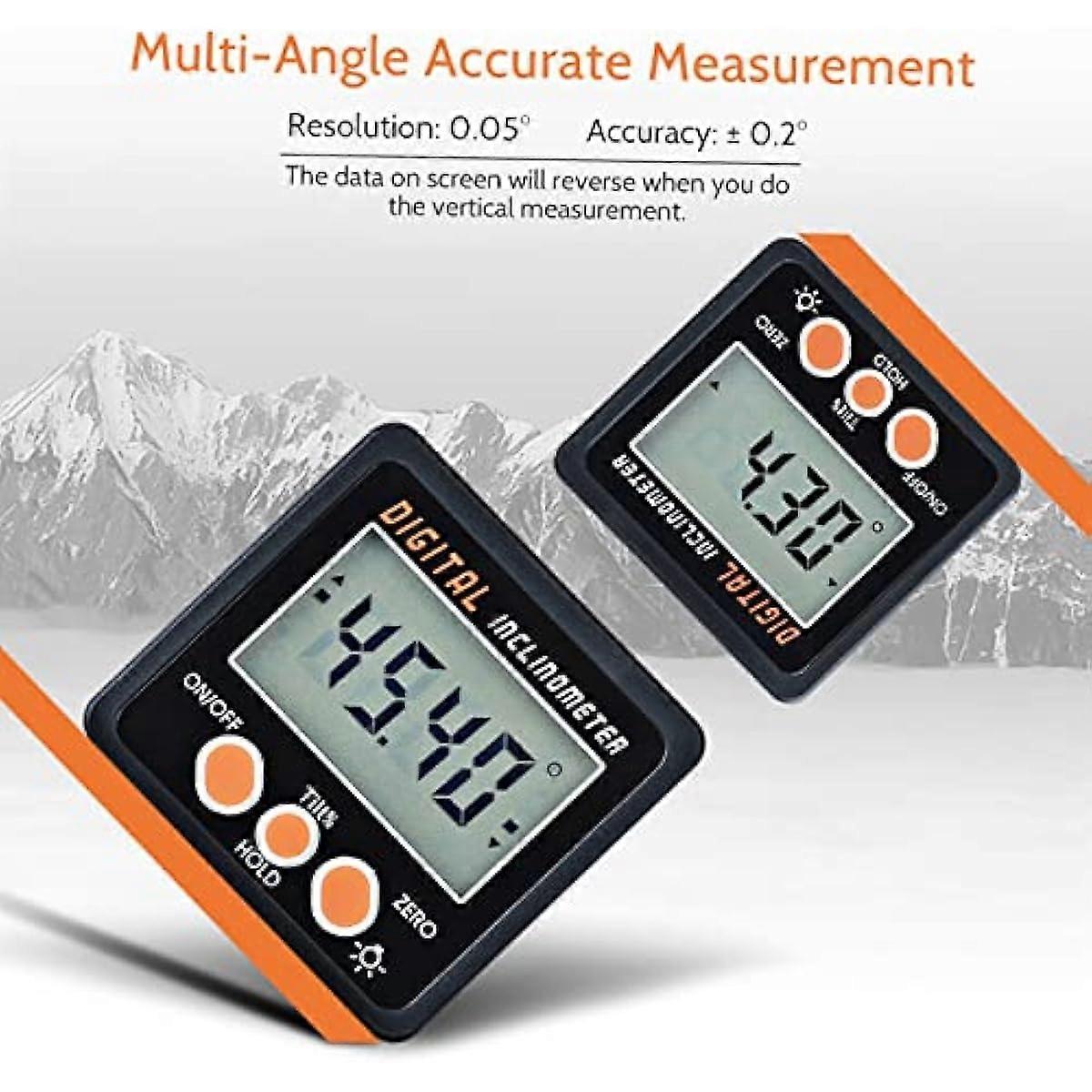LCD Protractor Inclinometer 0-360 Electronic Protractor Aluminium Alloy ...