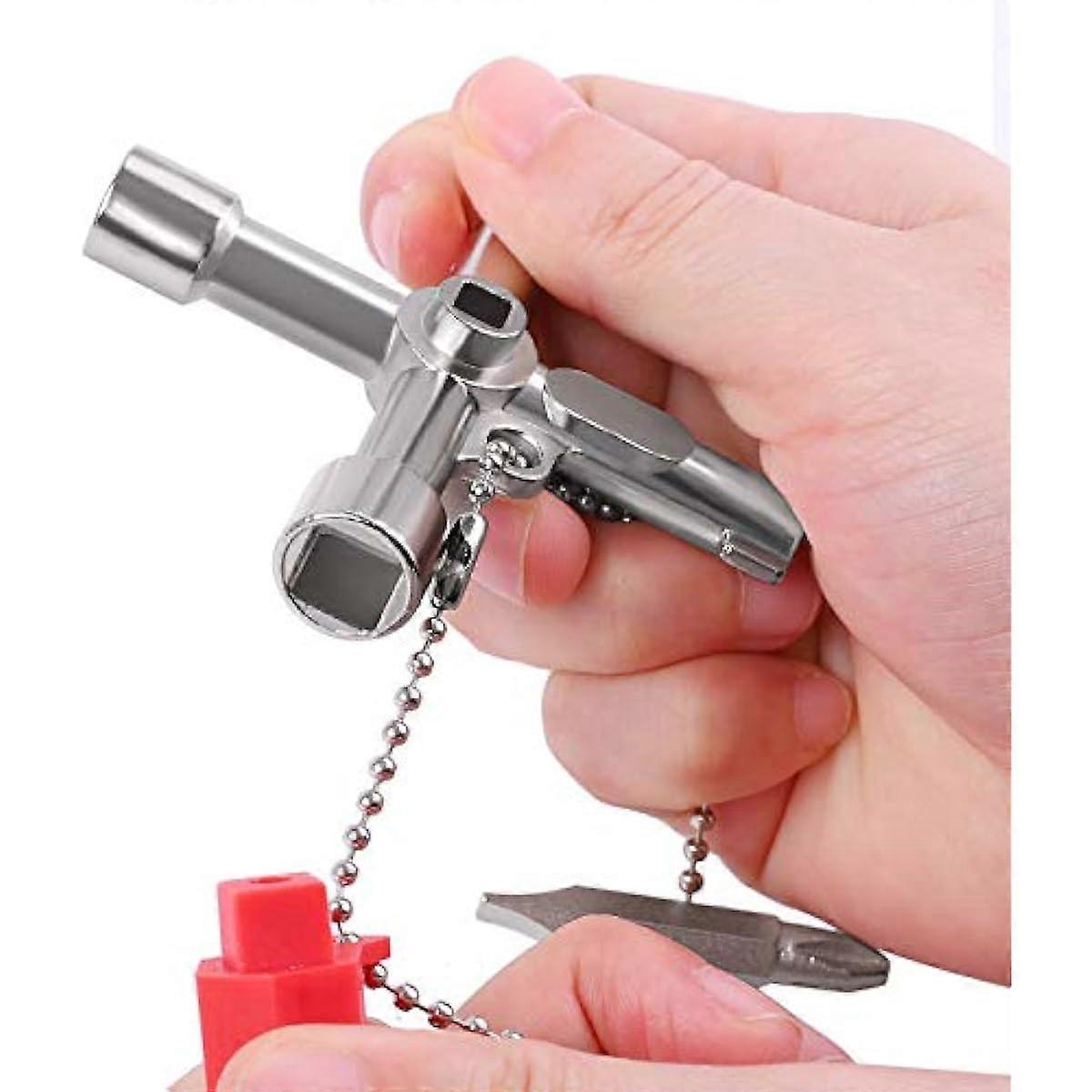 URATOT 7-in-1 Radiator Keys Metal Square Opening Keys Meter Box ...