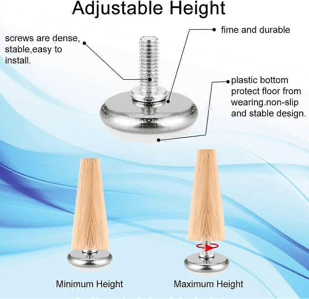 30 PCS Adjustable Jack Foot Plastic and Metal Leveling Feet with Nut ...