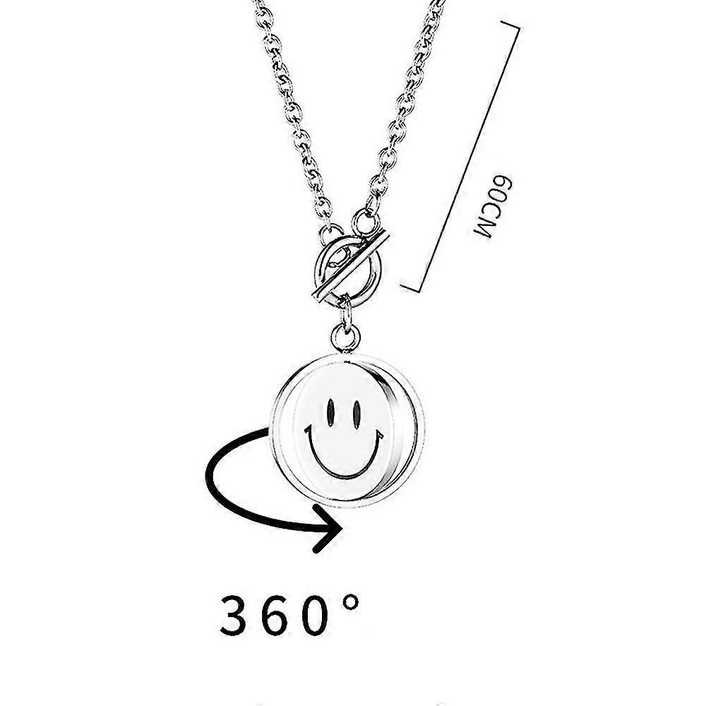 Titanium Steel Smiley Face Sad Face Double Sided Chains Fashion ...