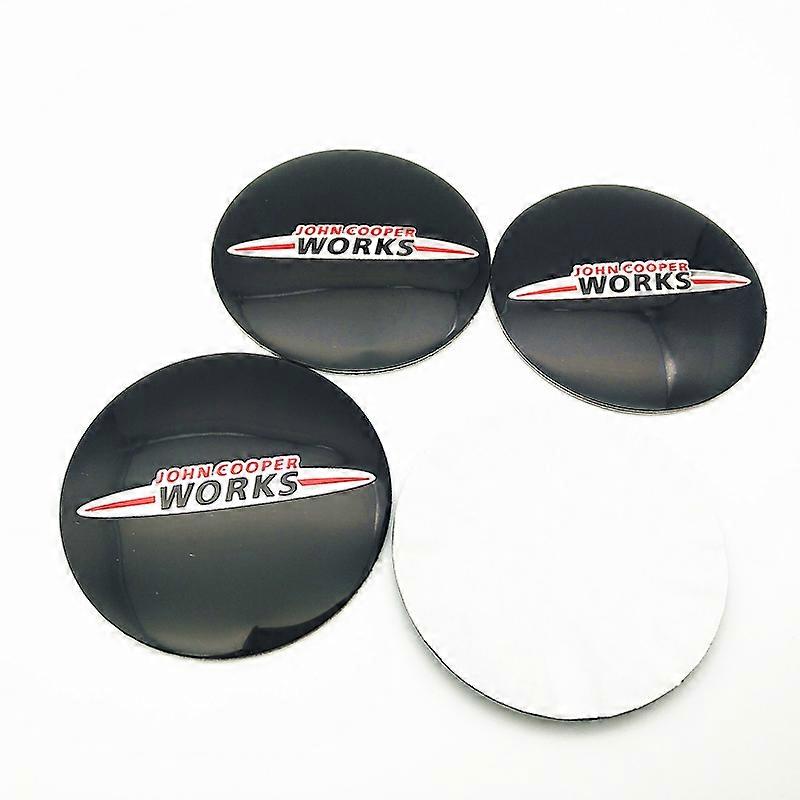 4 pcs Car Wheel Centre Hub Caps Cover Sticker For JOHN COOPER WORKS ...