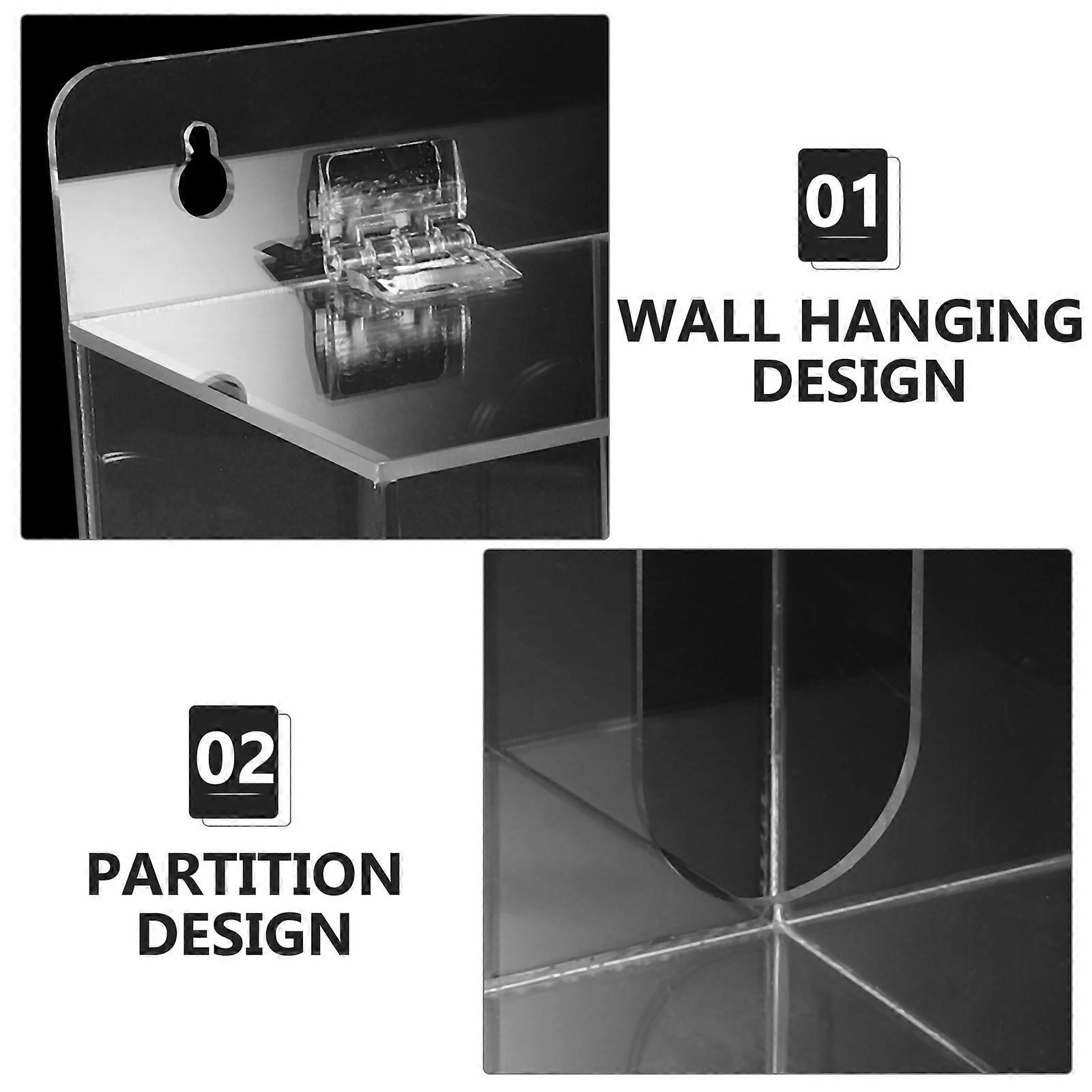 Mask Dispenser Acrylic Glove Holder Mask Storage Box Wall Mounted ...