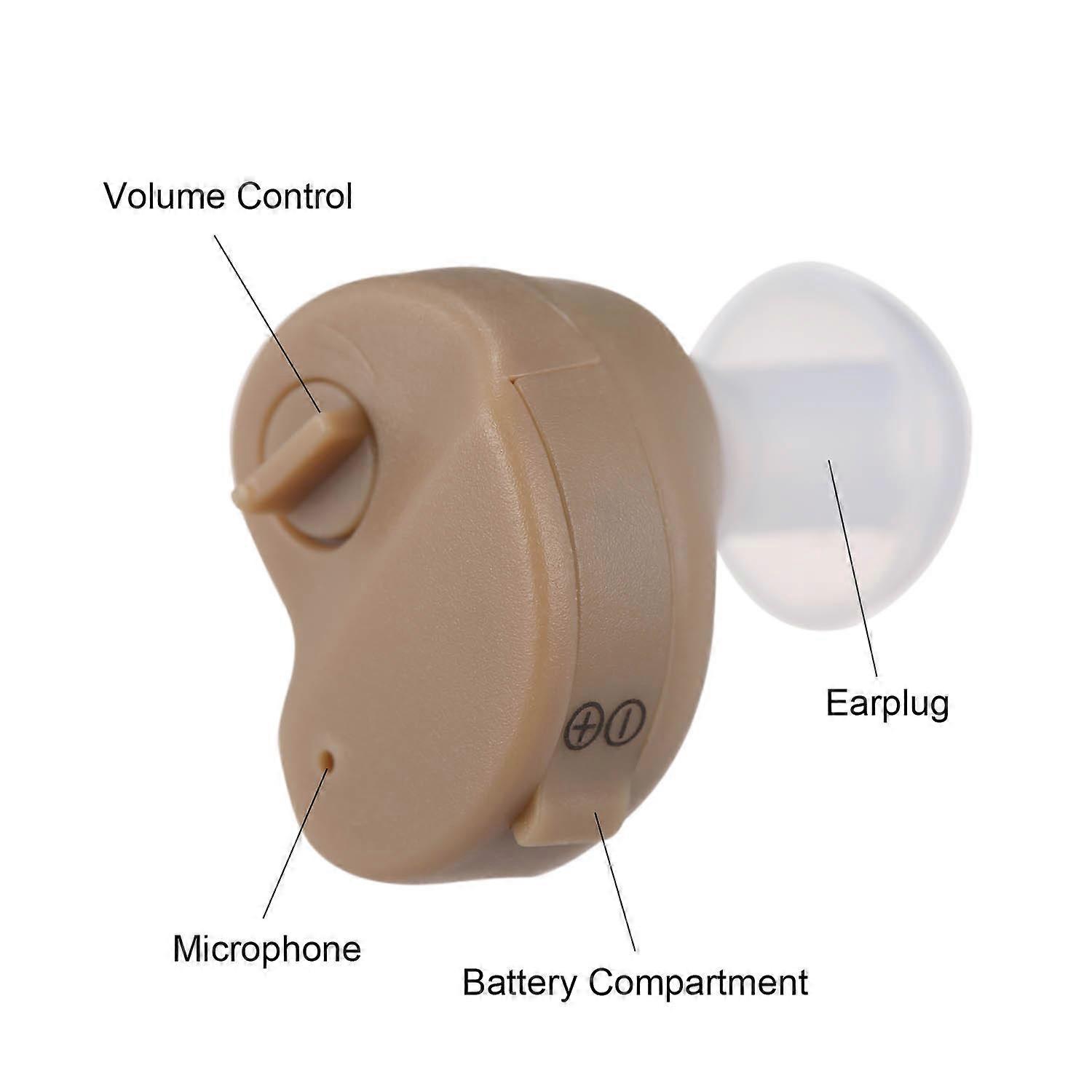 Sound Amplifier Hearing Aids with Storage Case Portable Battery Powered ...