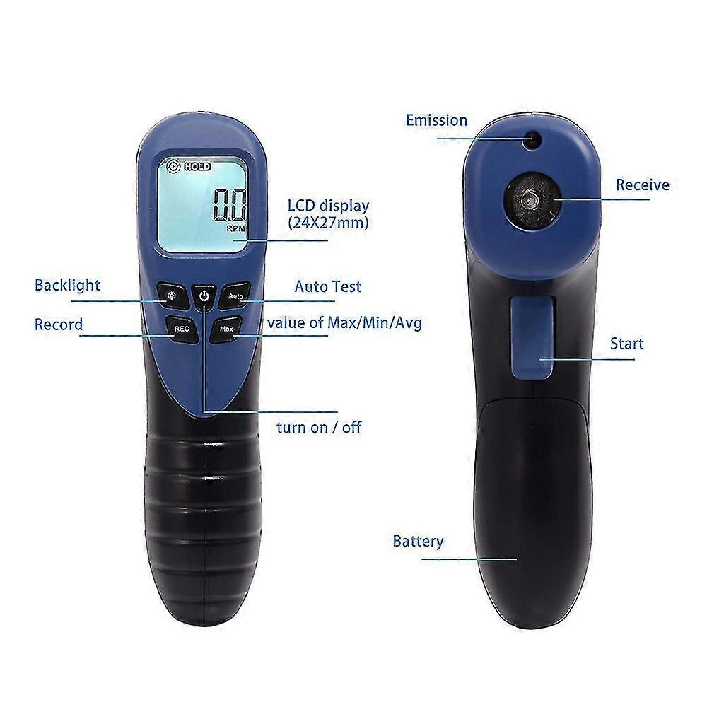 TL-900 Tachometer Digital Tachometer Non-Contact Measuring Range:2.5 ...