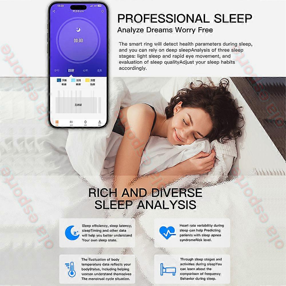 Multifunctional Smart Ring Health Tracker Heart Rate Body Temperature ...