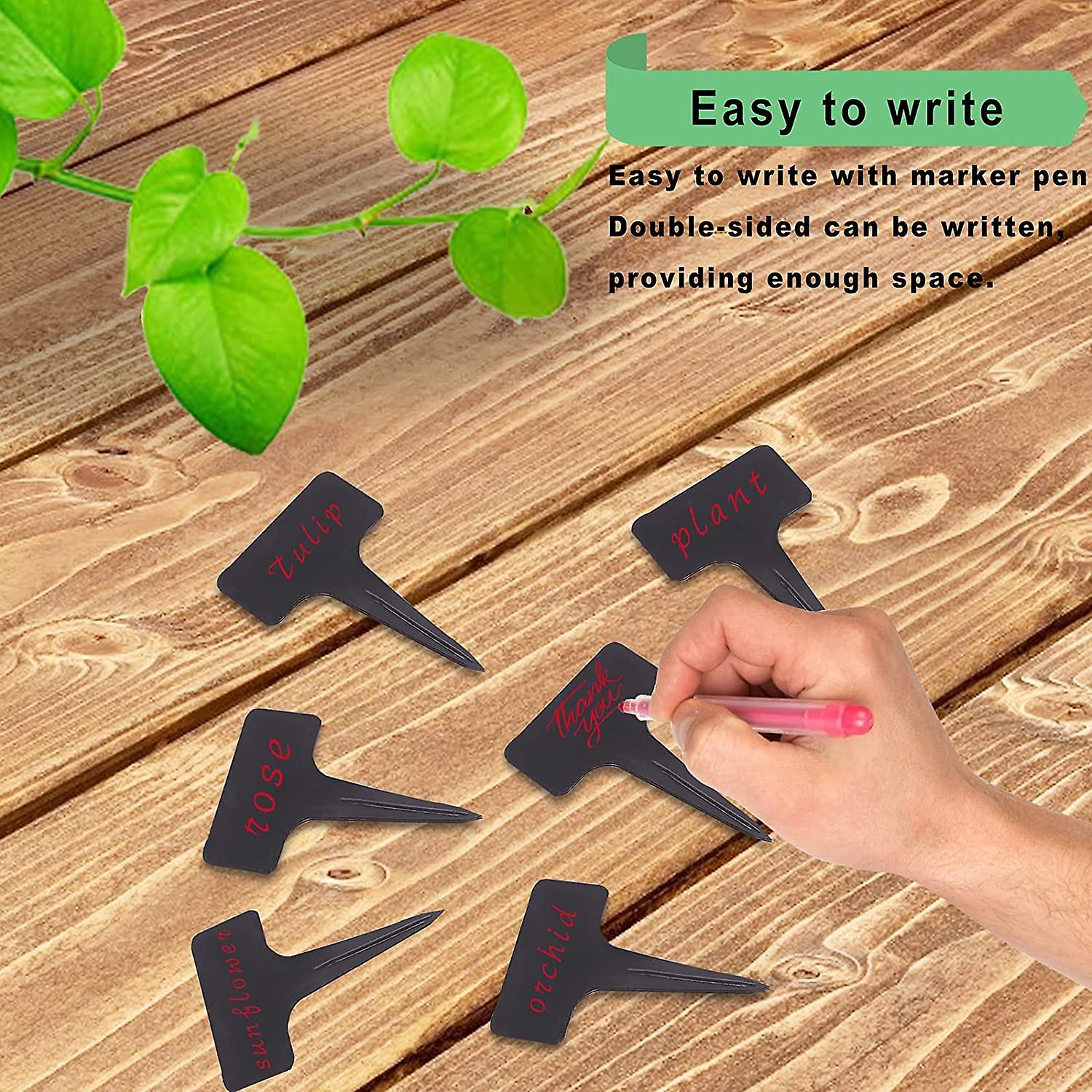 Etiquetas de plantas 100pcs Impermeáveis, rótulos de plantas plásticas ...