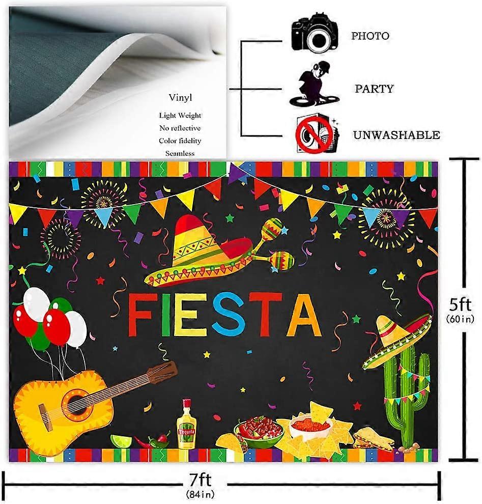 COMOPHOTO Fiesta Birthday Backdrop Mexican Fiesta Themed 1st Birthday ...