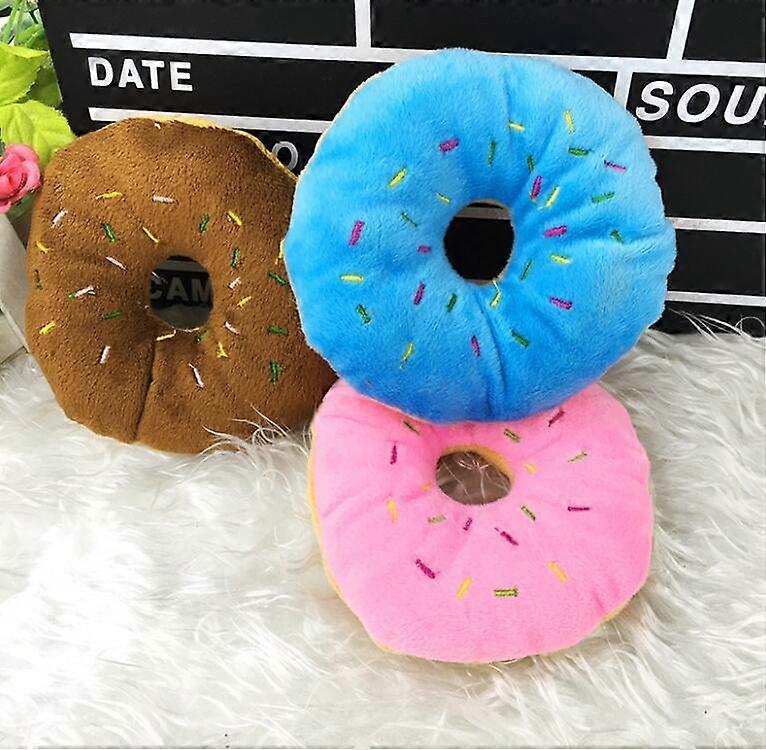 Donut Shaped Pet Toy Squeaky Squeaker Puppy Dog Pet Cat Kitten Sound ...