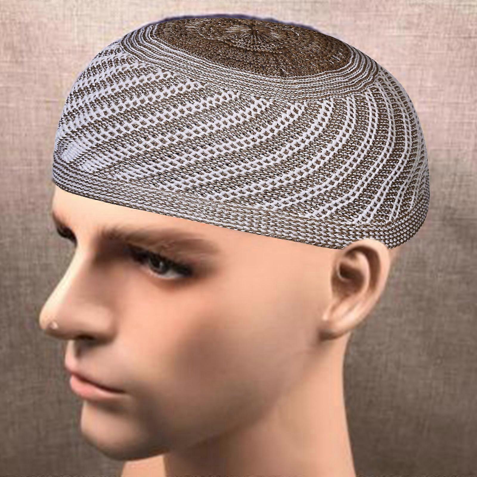 Ethnic Muslims Men Prayer Hat Embroidered Islamic Kufi Hat Comfortable ...