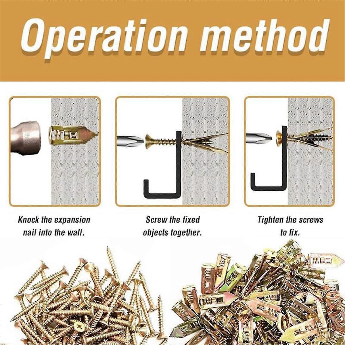 Upgraded Self-Drilling Wall Anchor Screws, Premium Drywall Anchor and ...
