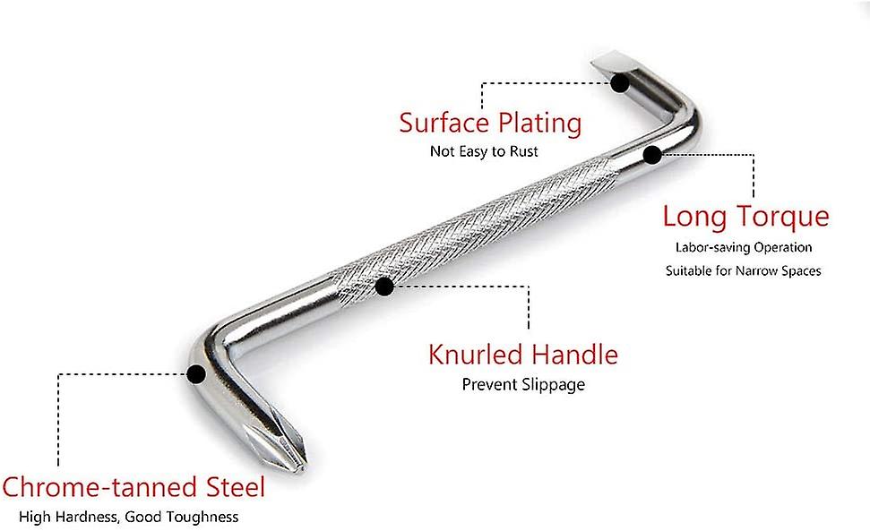 3 Pieces Offset Screwdriver Set with Flat Head Magnetic Screwdriver, Z ...