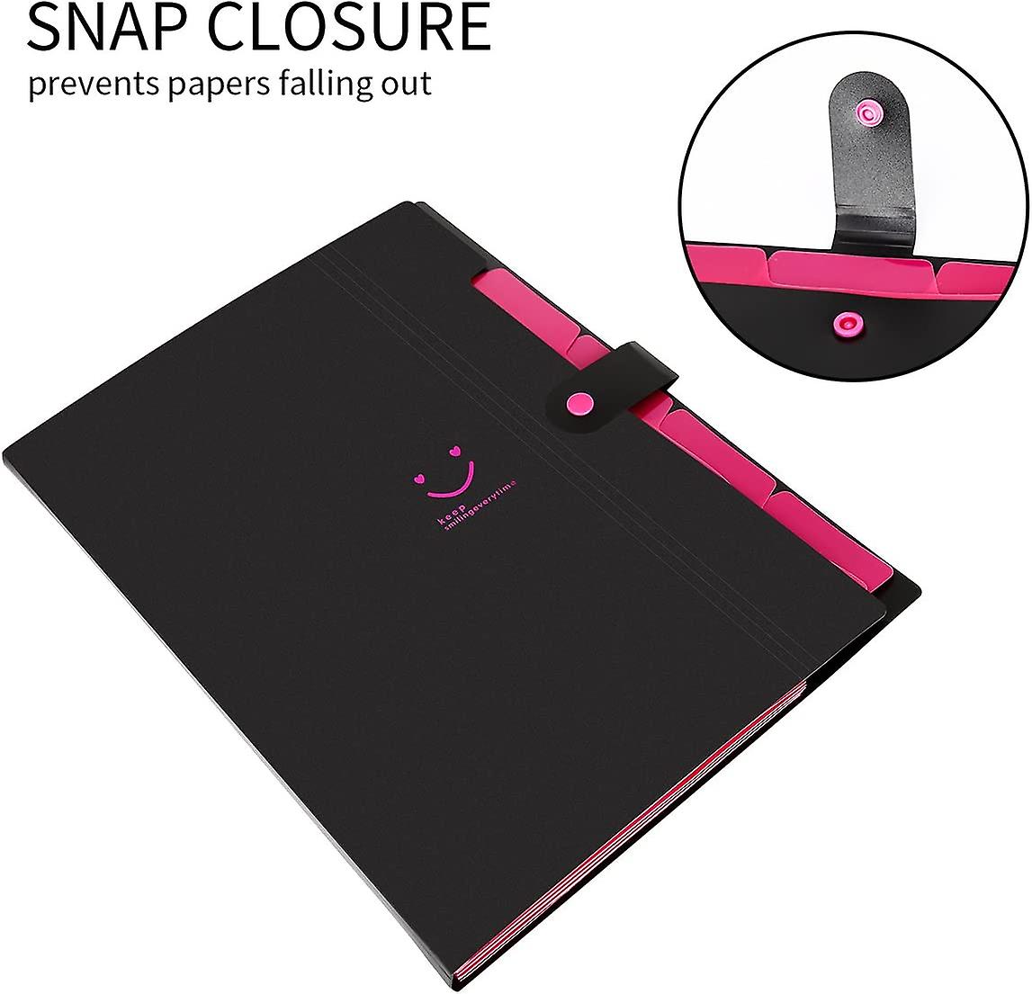 Compartment folder A4, document folder A4 expandable portable file ...