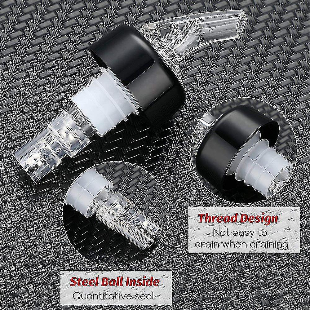 8 Pieces Automatic Measured Bottle Pourer, Spout Bottle Pourer With Tail And Collar, Liquor ...