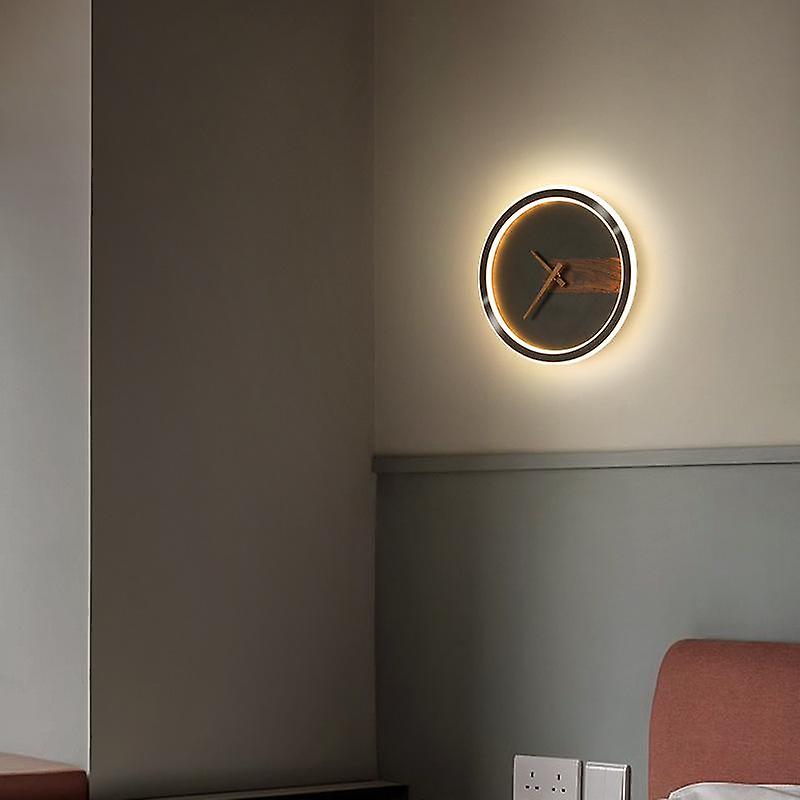 34W LED Wall Light With Eye-Caring Clock Design - Perfect For Bedroom ...