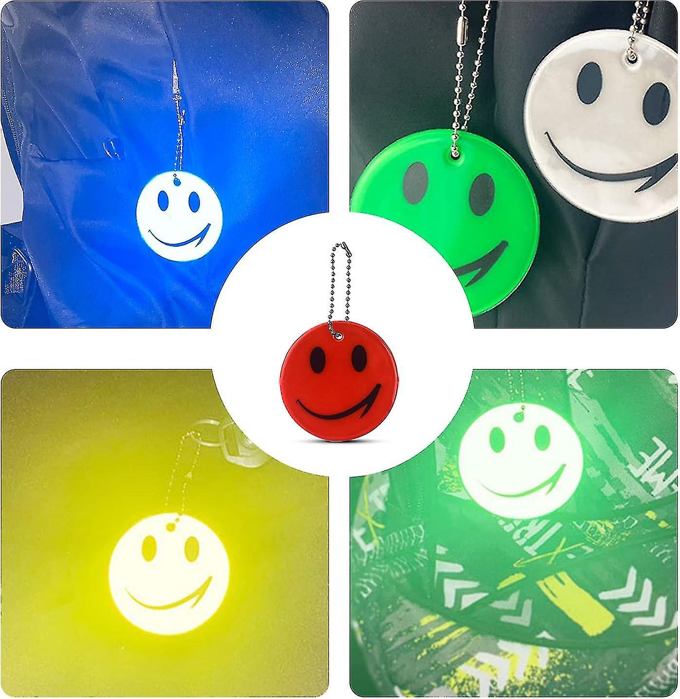 Set Of 11 Smiley Reflective Pendants, Safety Reflector, Children's ...