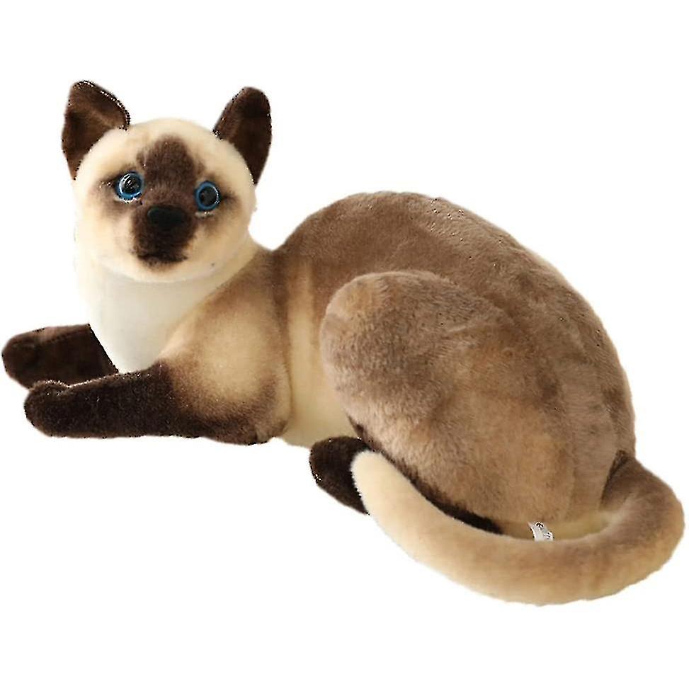 Siamese Cat Stuffed Animal, Shorthair Cat Realistic Plush Cat Stuffed ...
