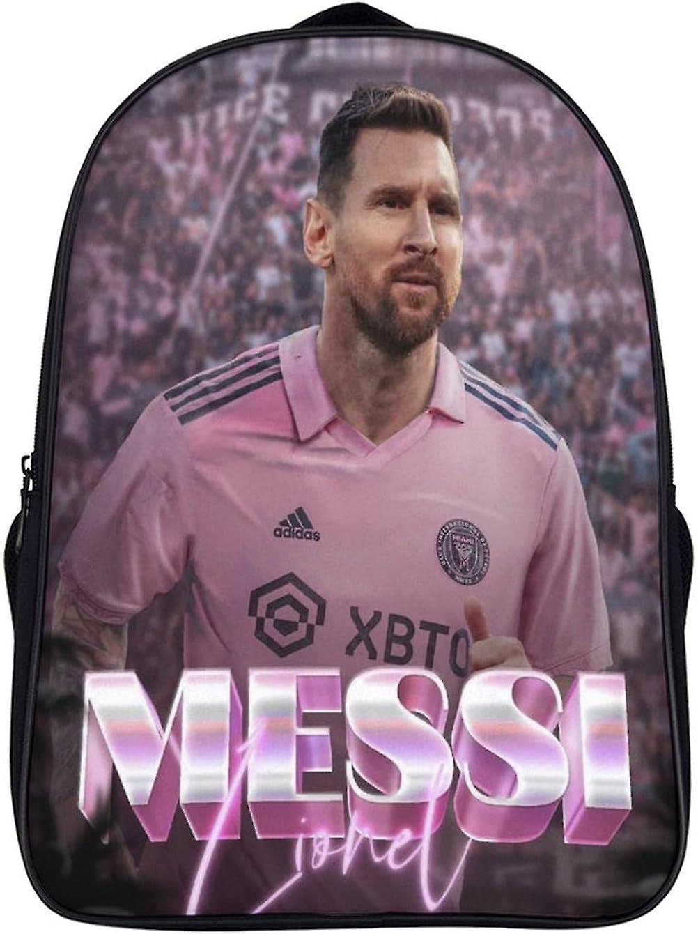 LOPUCK Messi Miami Backpack School Bags For Girls Boys Soccer Player ...