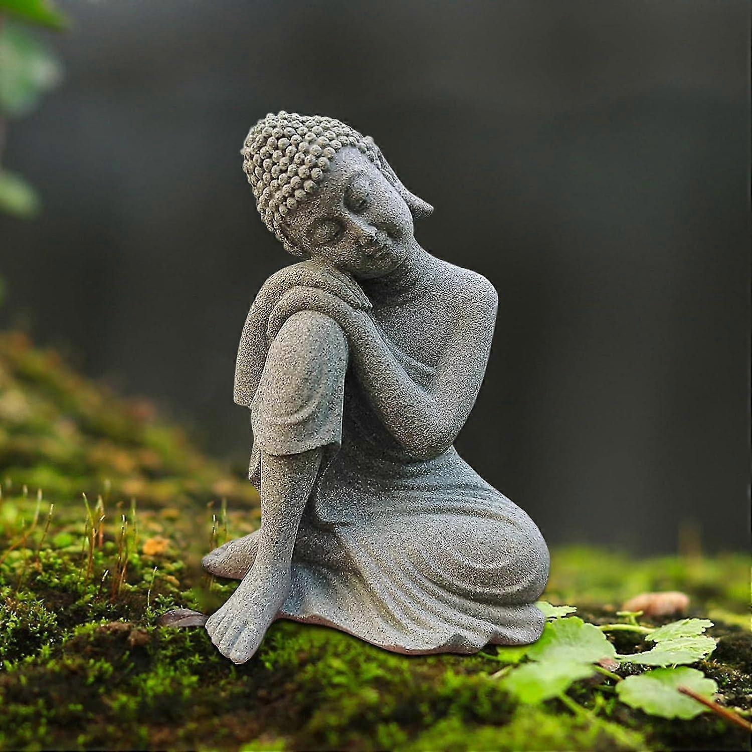 Sittande Buddha-staty | Dekorativ bön sittande lycklig andlig | Elegant ...